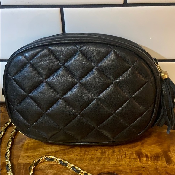 L.J. Simone | Bags | Lj Simone Ny Quilted Black Faux Leather Purse ...